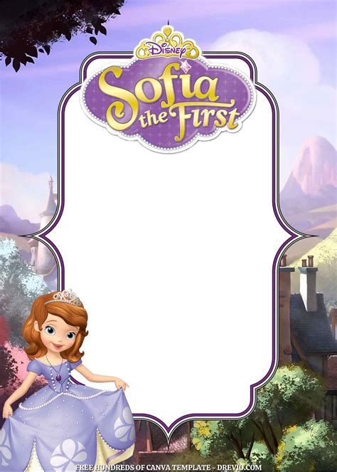 16 Sofia The First Canva Birthday Invitation Templates Artofit