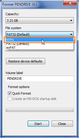 Convert A USB Flash Drive From FAT To NTFS