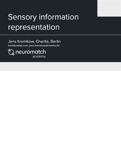 Sensory Representation Pdf