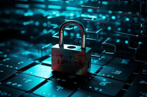 Unlocking Computer Security The Importance Of Padlocks On Keyboards Premium Ai Generated Image