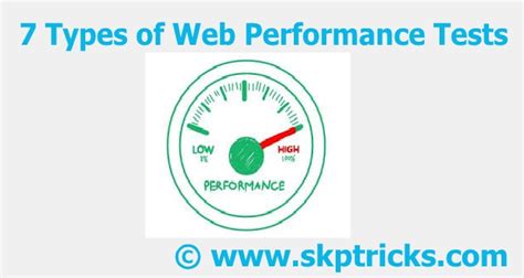 7 Types Of Web Performance Tests Skptricks