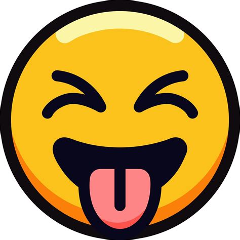 Playful Emoji Sticking Out Tongue With A Wide Laughing Expression