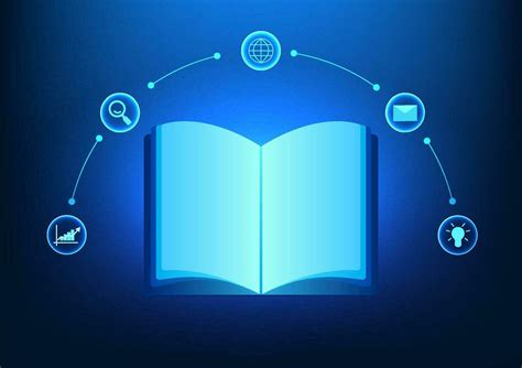 Modern Educational Technology Books Connected To Technology Icons