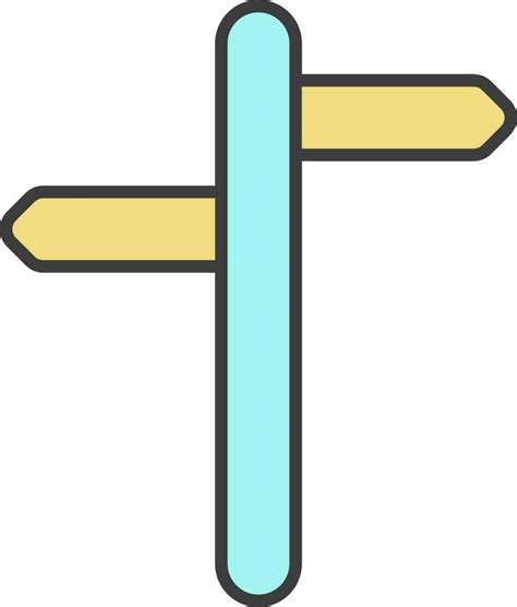 Two Way Direction Board Icon In Yellow And Turquoise Color 25088836