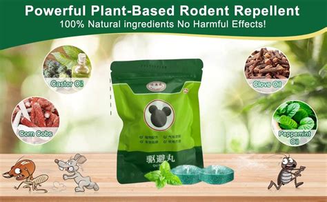 Mekqo Rat Repellent Tablet Peppermint Oil For Mice Mouse Rats Squirrel