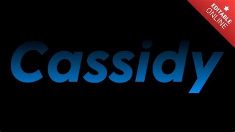 Cassidy Black To Blue Text Effect Generator