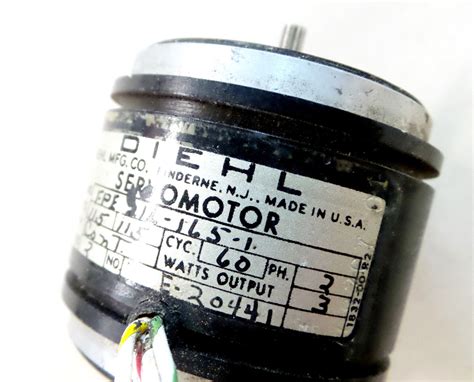 Vintage Diehl Servomotor Motor Fpe 12 165 1115v Nos Used Ebay