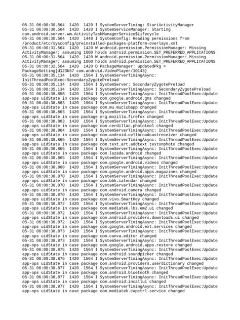 Android System Server Log Analysis Pdf Software Computer Data