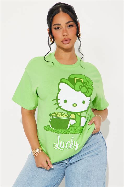 Hello Kitty Pot Of Gold Tee Green Fashion Nova