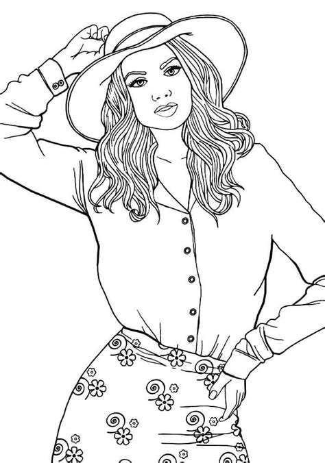 Fashion Coloring Pages For Girls Printable Coloring Home