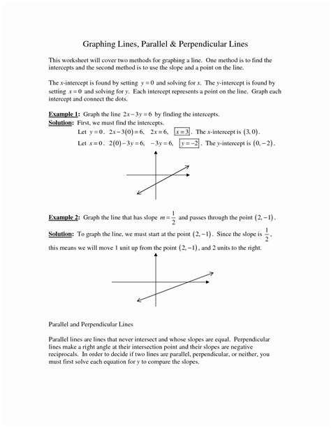 Intersecting Lines Worksheet Grade 7