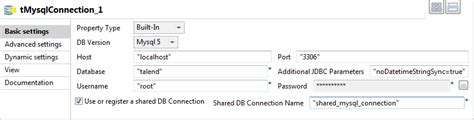 Sharing A Database Connection Talend Studio Help
