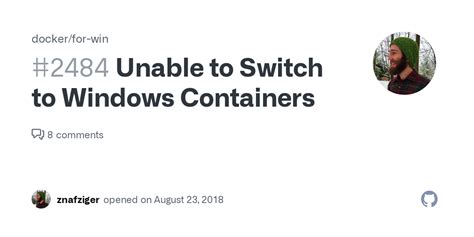 Unable To Switch To Windows Containers Issue 2484 Docker For Win GitHub