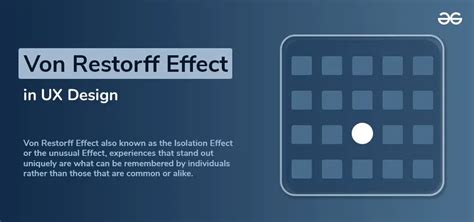 Von Restorff Effect In Ux Design Geeksforgeeks