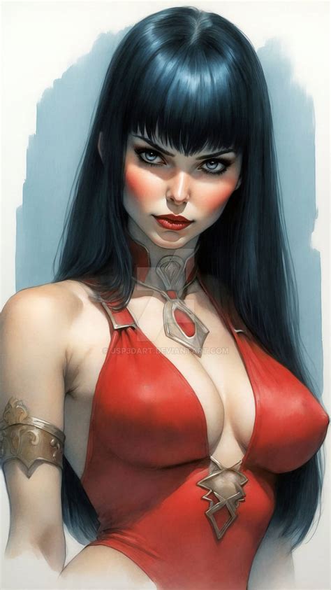 Phrrmps Art Collection Vampirella Portrait By Jsp3dart