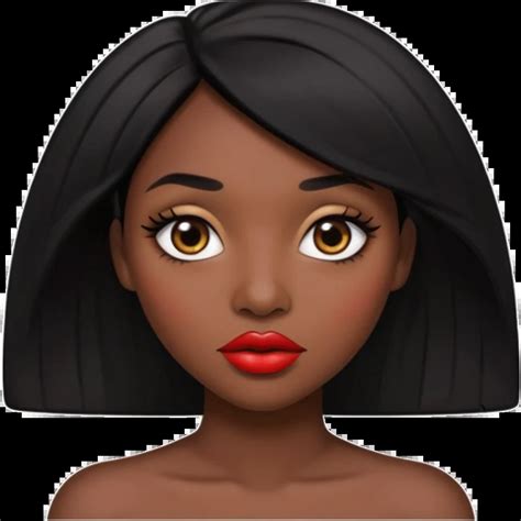Dark Skin Woman With Black Hair Big Lips M Dark Brown Eye Octagon