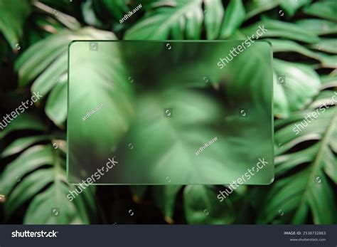 Glass Morphism Website Landing Page Nature Stock Illustration