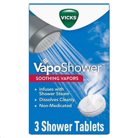 Vicks Vaposhower Soothing Vapors Shower Tablets 3 Tablets