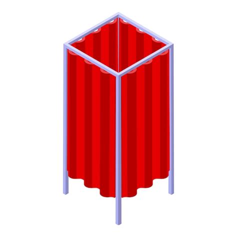 Premium Vector Red Vote Cabine Icon Isometric Vector Election Booth