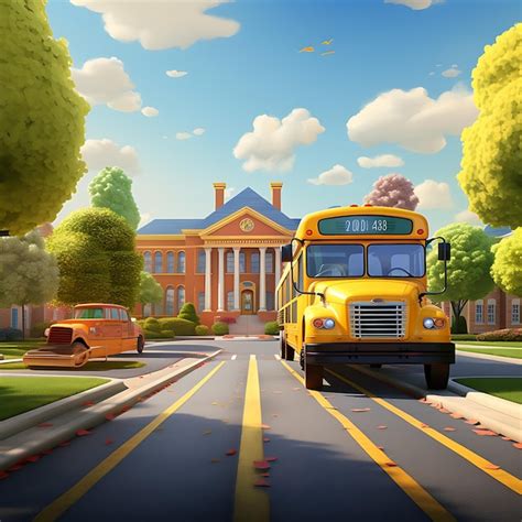 62000 Bus School Animation Pictures