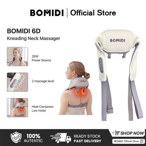 Bomidi Kneading Neck Massager 6d Back Neck Massager Pillow With