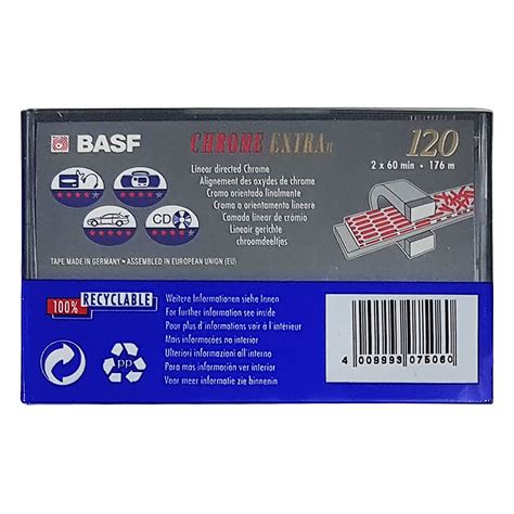 Basf 120 Chrome Extra Ii 1993 94 Blank Audio Cassette Tapes Retro