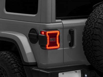 Jeep Wrangler Oem Style Tail Light Chrome Housing Red Clear Lens