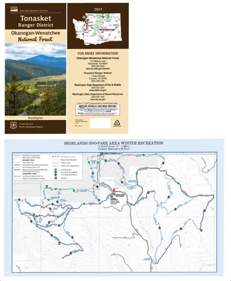 Tonasket Ranger District Map Highlands Sno Park By Us Forest Service