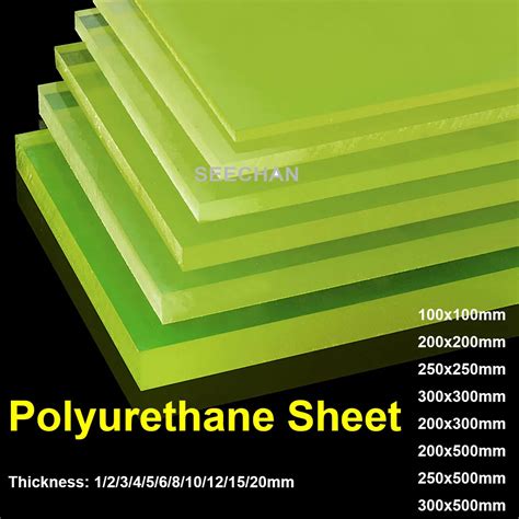 1pcs Pu Polyurethane Sheet Elastic Plate Board Thickness 1234568