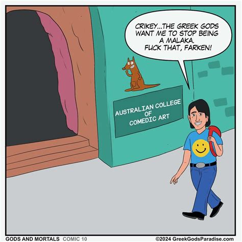 Nick Giannopoulos Comic Greek Australian Comedy Legend Greek Gods Paradise