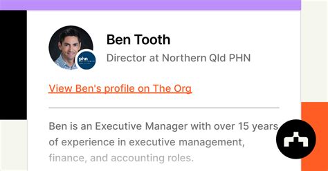Ben Tooth Director At Northern Qld Phn The Org