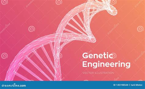 DNA Sequence Abstract D Polygonal Wireframe DNA Molecules Structure Mesh DNA Code Editable