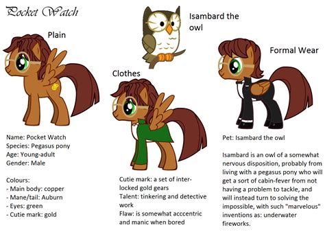 Mlp Oc Pocket Watch Ref Sheet By Chinookorca
