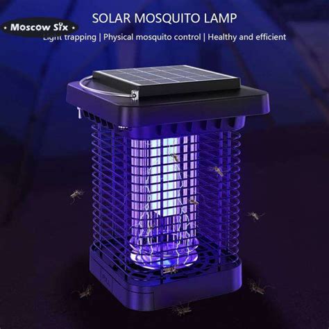 Solar Mosquito Traps Ip65 Waterproof Portable Mosquito Light Insect Killer Blue Purple Light Fly