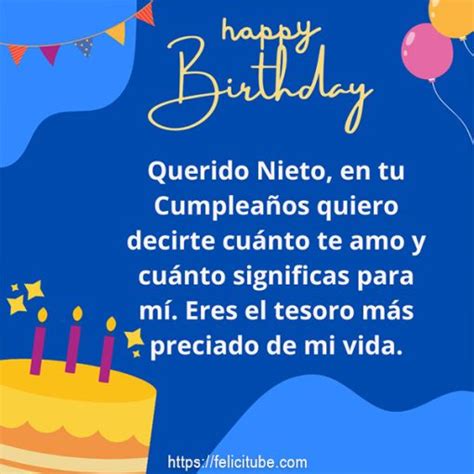 Saludos De Cumpleaños Y Frases De Felicitación Para Un Nieto Felicitube
