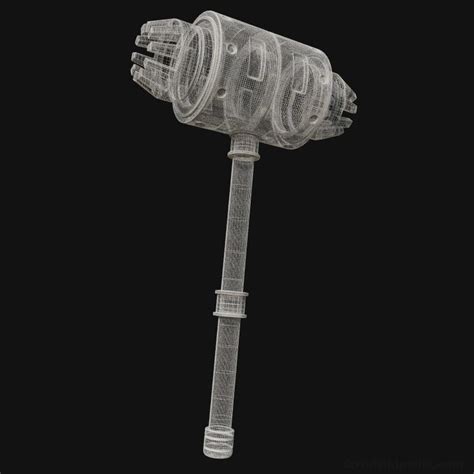 Elegant Design 3d Model Of Tinners Hammer
