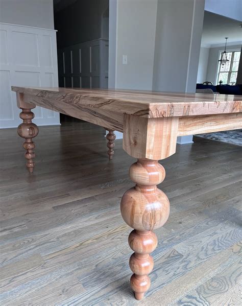 All Ambrosia Maple Bubble Leg Table Etsy