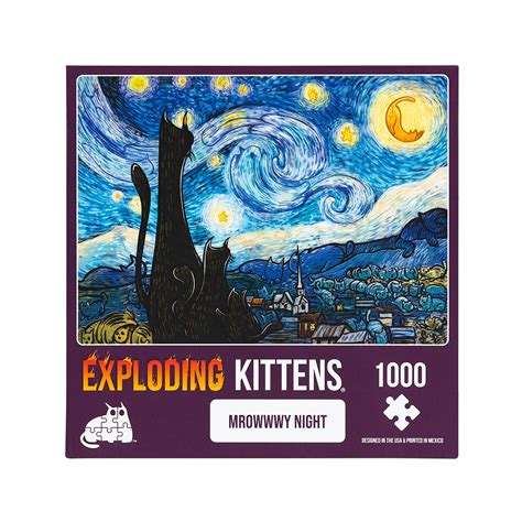 Puzzle Exploding Kittens 1000 Piezas Mroy Night Vortex Juegos