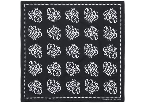 Girls Dont Cry Logo Bandana Black Fw19 Us