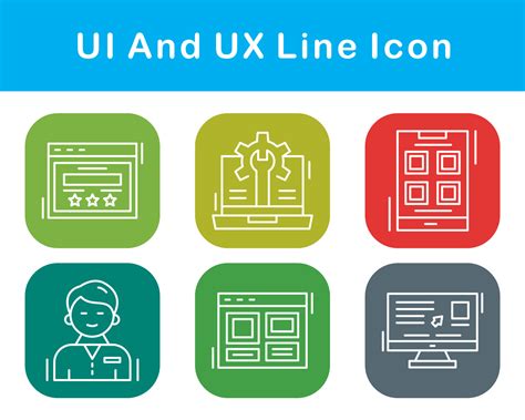 Ui And Ux Vector Icon Set Vector Art At Vecteezy