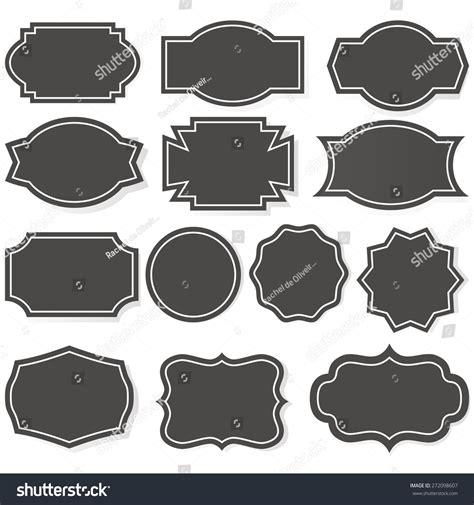 Label Shapes Set Vector Illustration Stock Vector 272098607 Shutterstock
