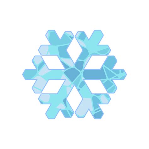 Simple Blue Snowflake Clipart