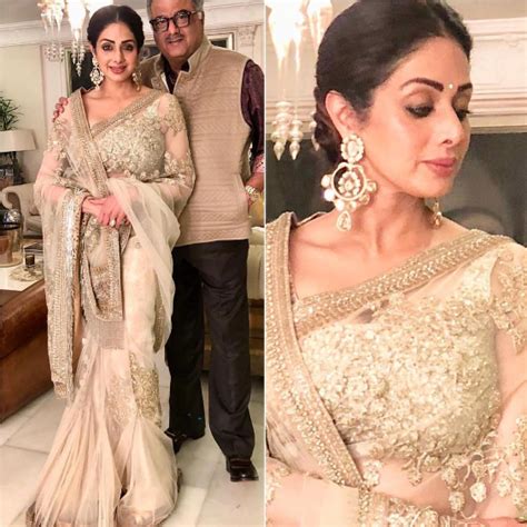 Sri Devi Kapoor In An Embroidered Sari Lady Selection Inc