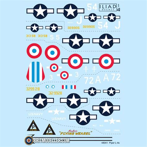 Piper L 4 Grasshopper Decals 48041 148 Decals And Masks