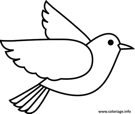 Coloriage Oiseau Maternelle Simple Et Facile