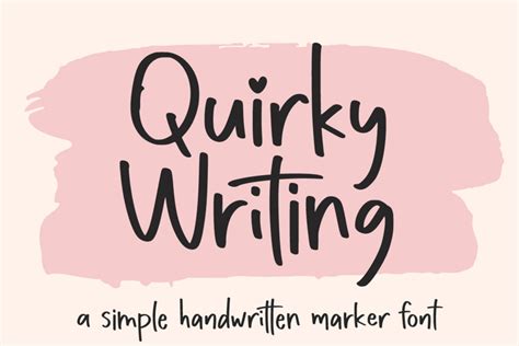 Quirky Writing Simple Marker Font