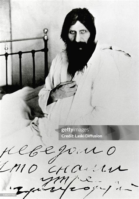 Grigori Rasputin Poses For A Photograph On His Hospital Bed Some Time