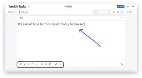 The Text Widget Support