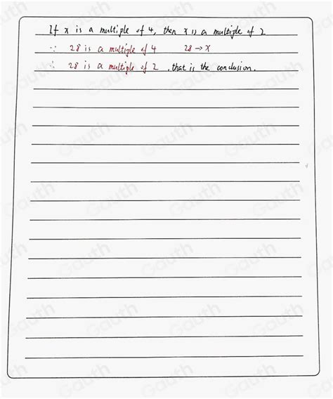 Solved Premise 1 If X Is A Multiple Of 4 Then X Is A Multiple Of 2