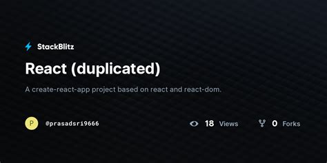 React Duplicated Stackblitz